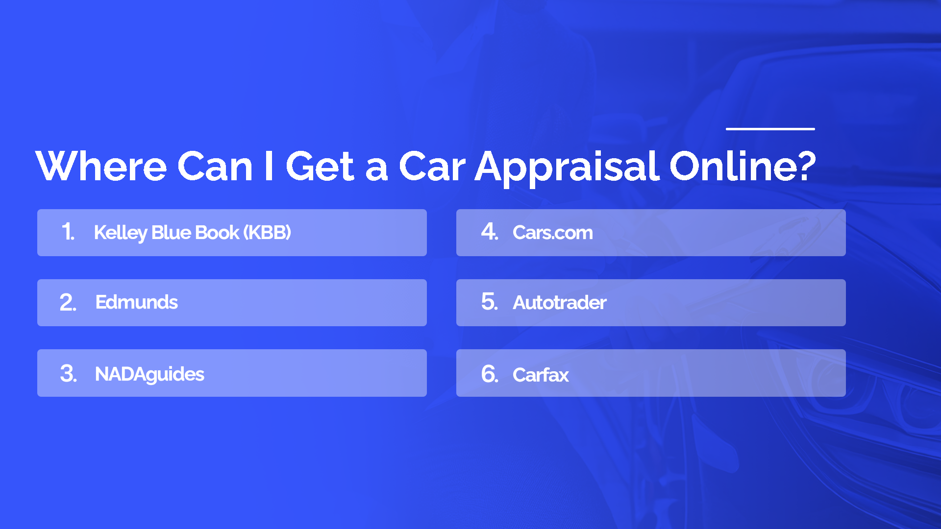 Secret Tips to Get Instant Car Appraisals for Used Cars