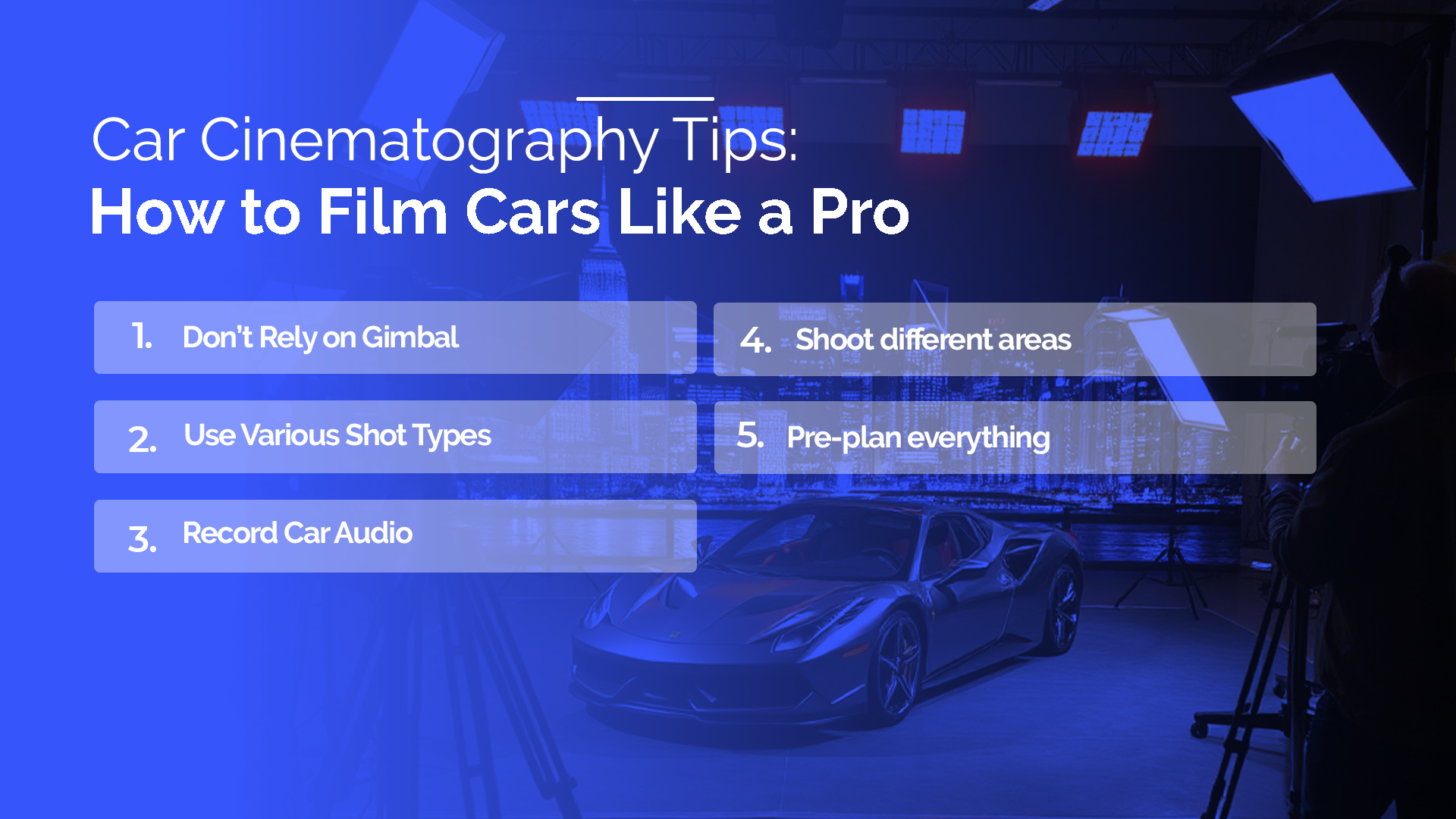A Guide to Mastering Car Cinematography for Auto Dealers