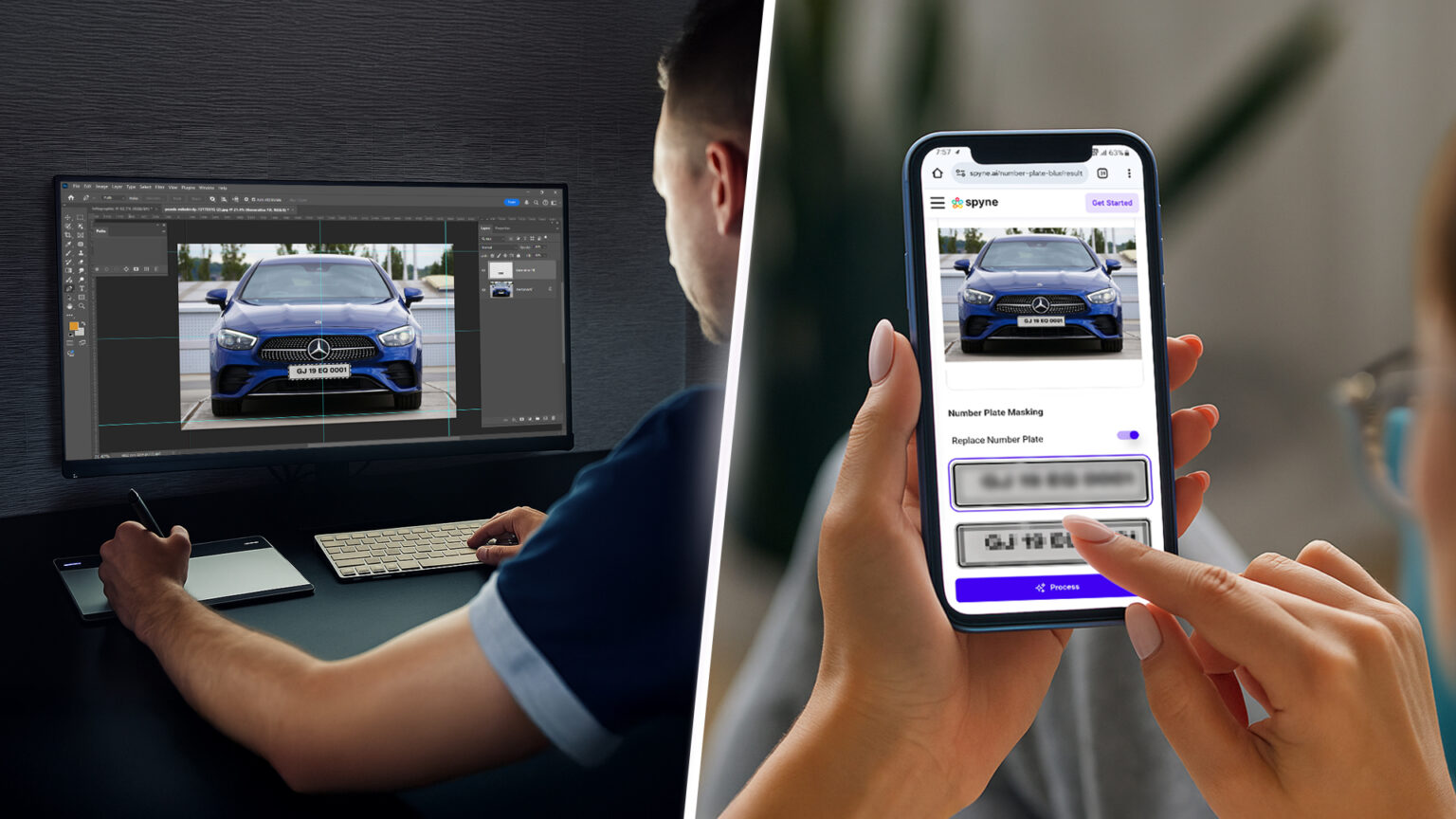 Spyne vs Blur Photo Tools: Blur License Plates Easily
